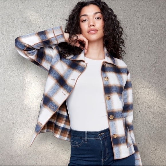 CHARLIE B | Jackets & Coats | Charlie B Wool Blend Reversible Plaid ...